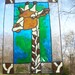 Giraffe Safari Stained Glass Window Cling - Etsy