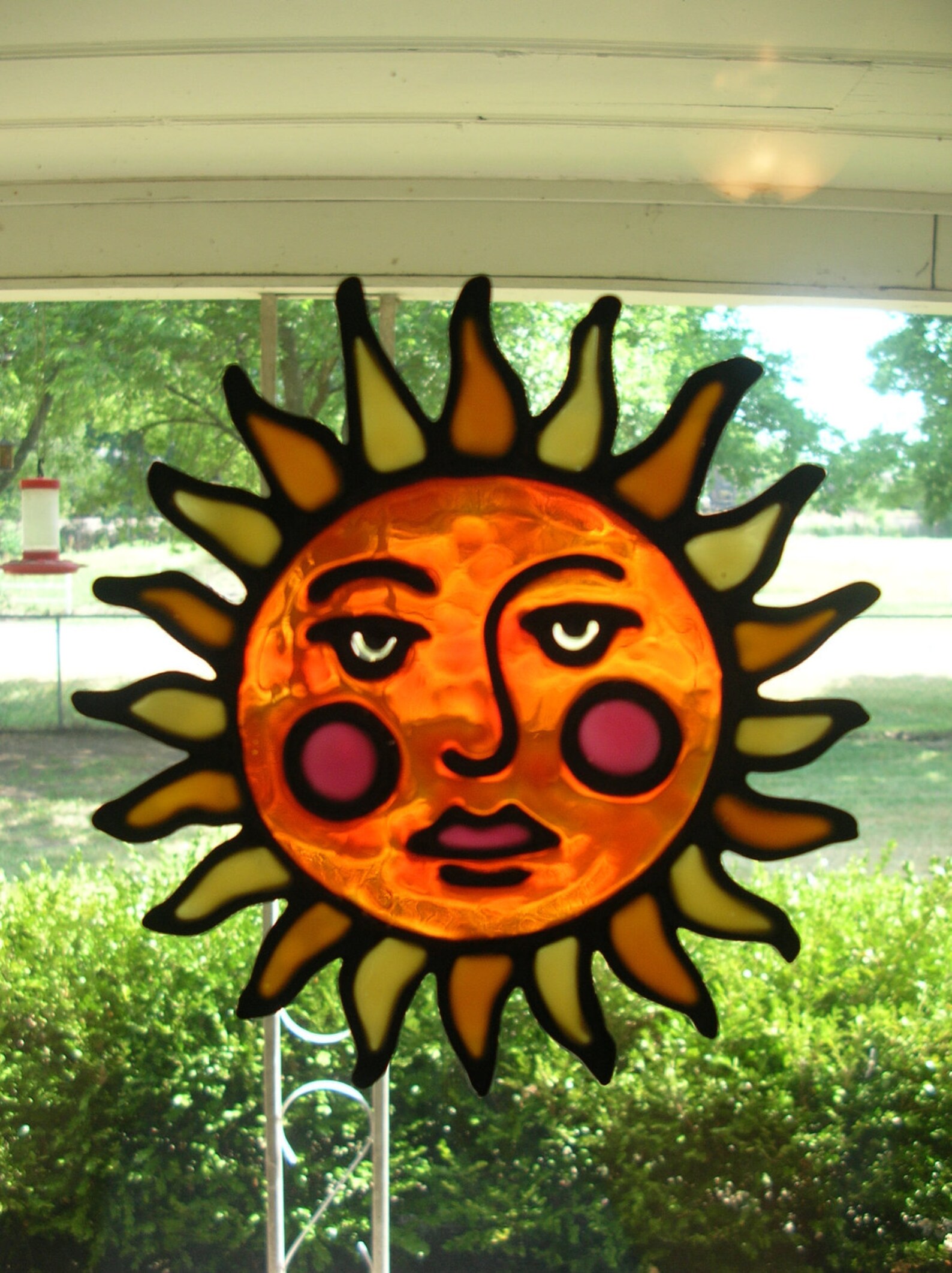 Two Suns-stained Glass Window Clings - Etsy