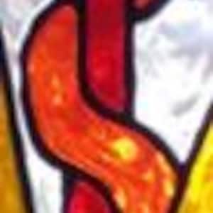 Sun Flaming Stained Glass Window 12 Inches in Circumference - Etsy