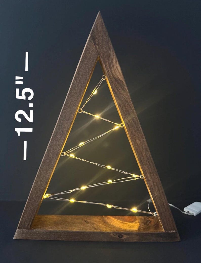 Wooden Tree W/ Lights - Etsy