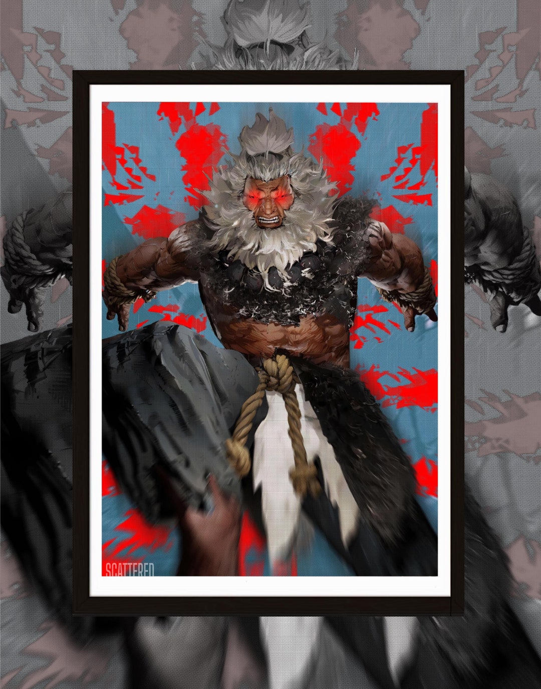Street Fighter Akuma Poster Fighting Game Poster Street Fighter 6 Akuma ...