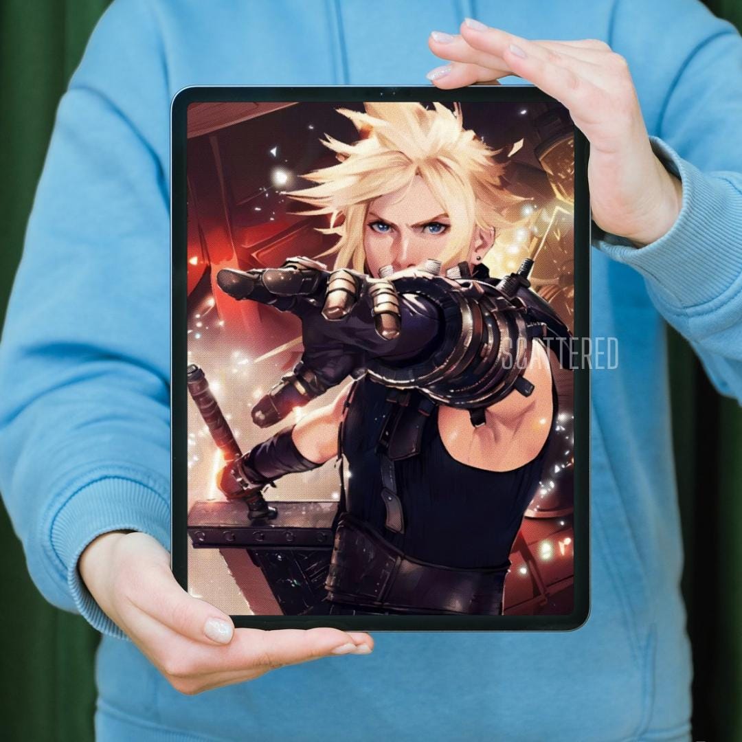 Final Fantasy 7 Cloud Strife Print Final Fantasy VII Poster FF7 Rebirth ...