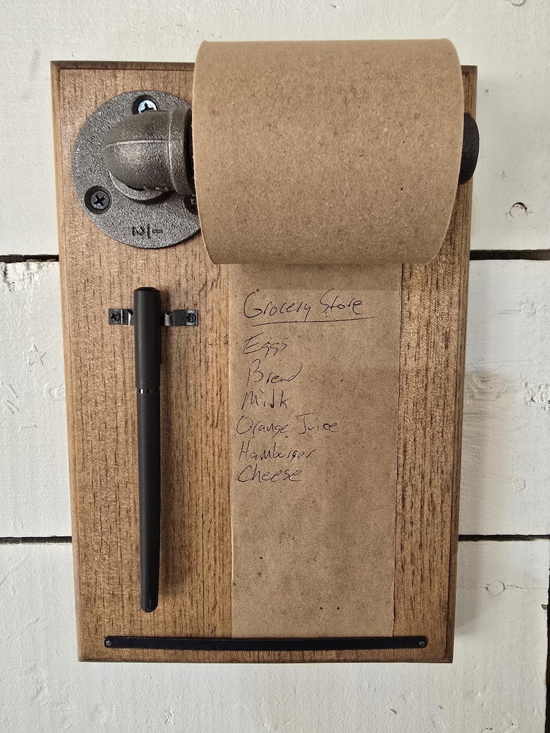 Rustic Memo Board. Industrial Style Family Message Plaque. Grocery List ...