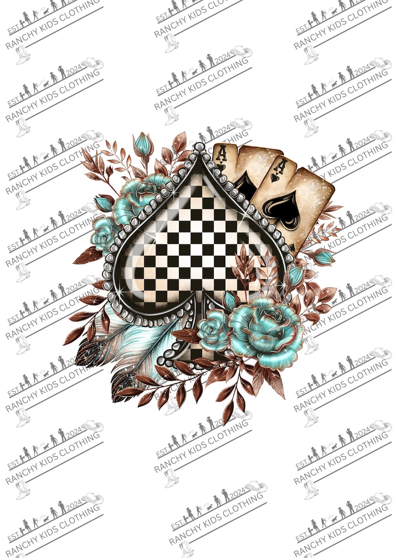 Cards, Spades and Turquoise - Etsy