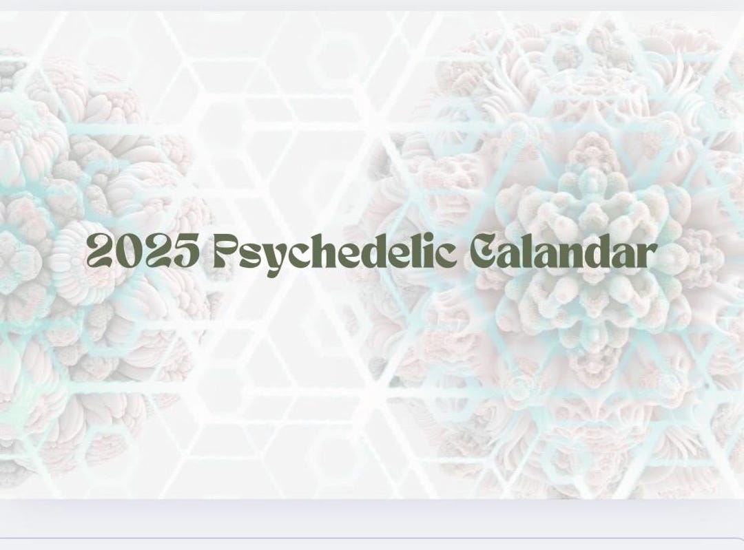 365 Day Psychedelic Calendar With Fractal Art by Christian Nova - Etsy