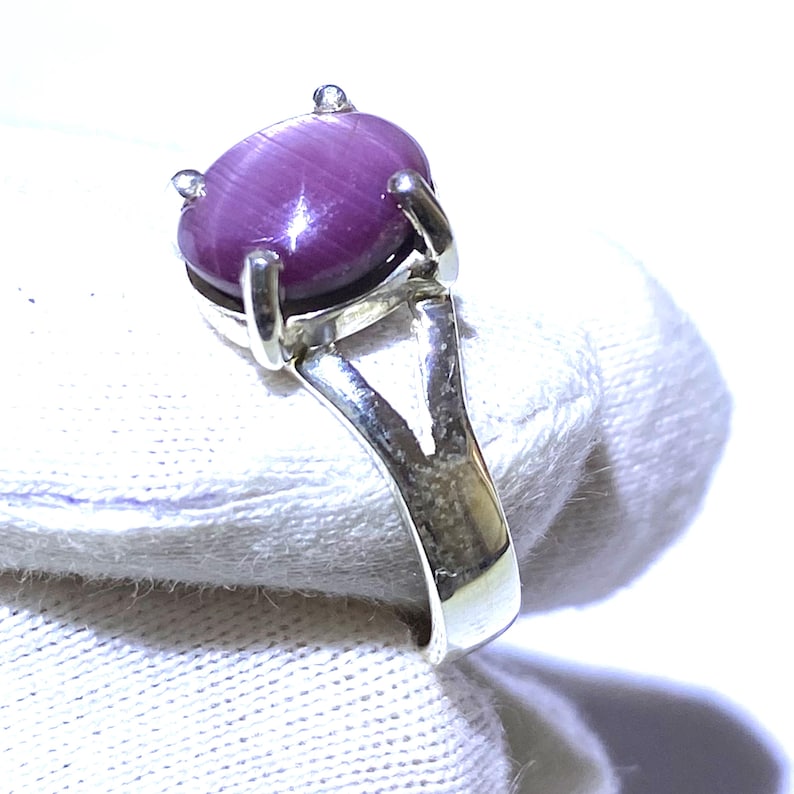 Natural Red Star Ruby Gemstone Ring 925 Solid Sterling Silver Ring ...