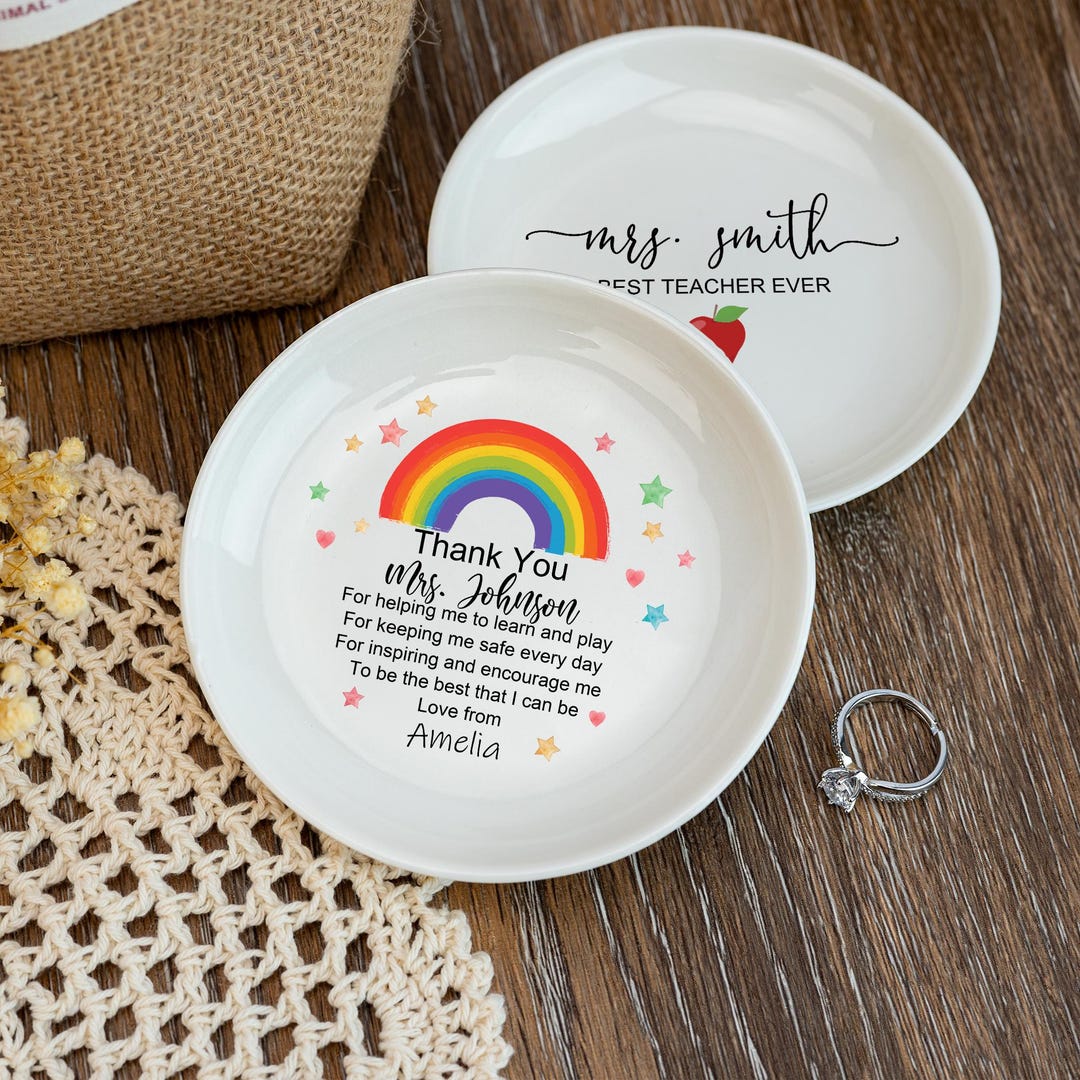 Personalized Teacher Gift,custom Teacher Trinket Dish,gift for Teacher ...