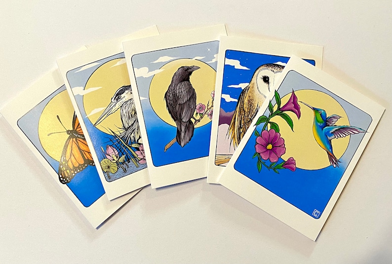 Animal Card Set of 5 ( Blank Greeting Cards ) 4x6” - Etsy