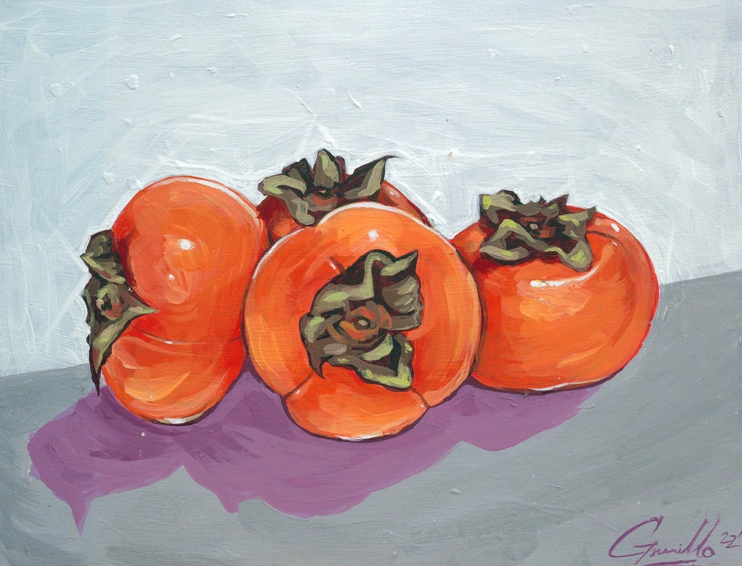 Persimmons , Archival Giclee 9x12 Print - Etsy