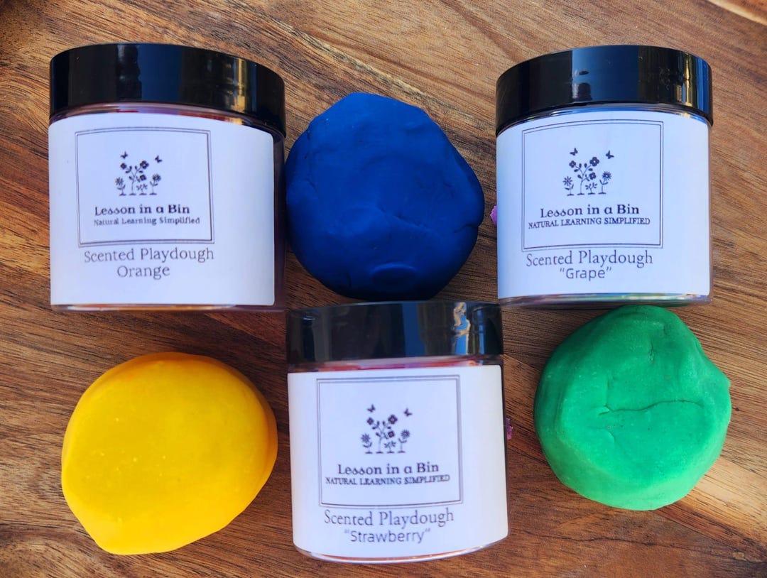 Fruit Scented Playdough Set With Montessori Wooden Playdough Toys ...