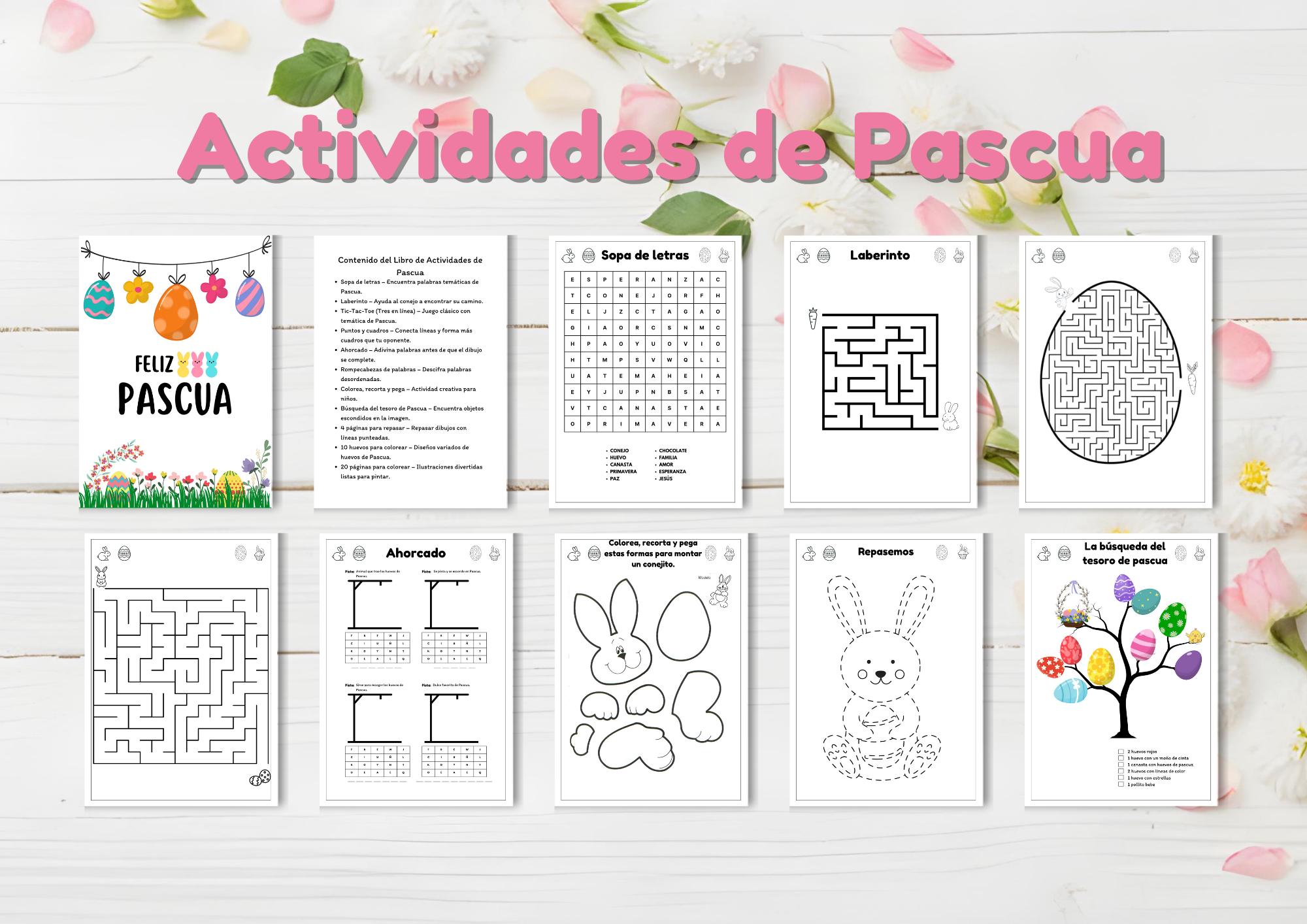 Actividad De Pascua, Juegos De Pascua, Páginas Para Colorear De Pascua ...