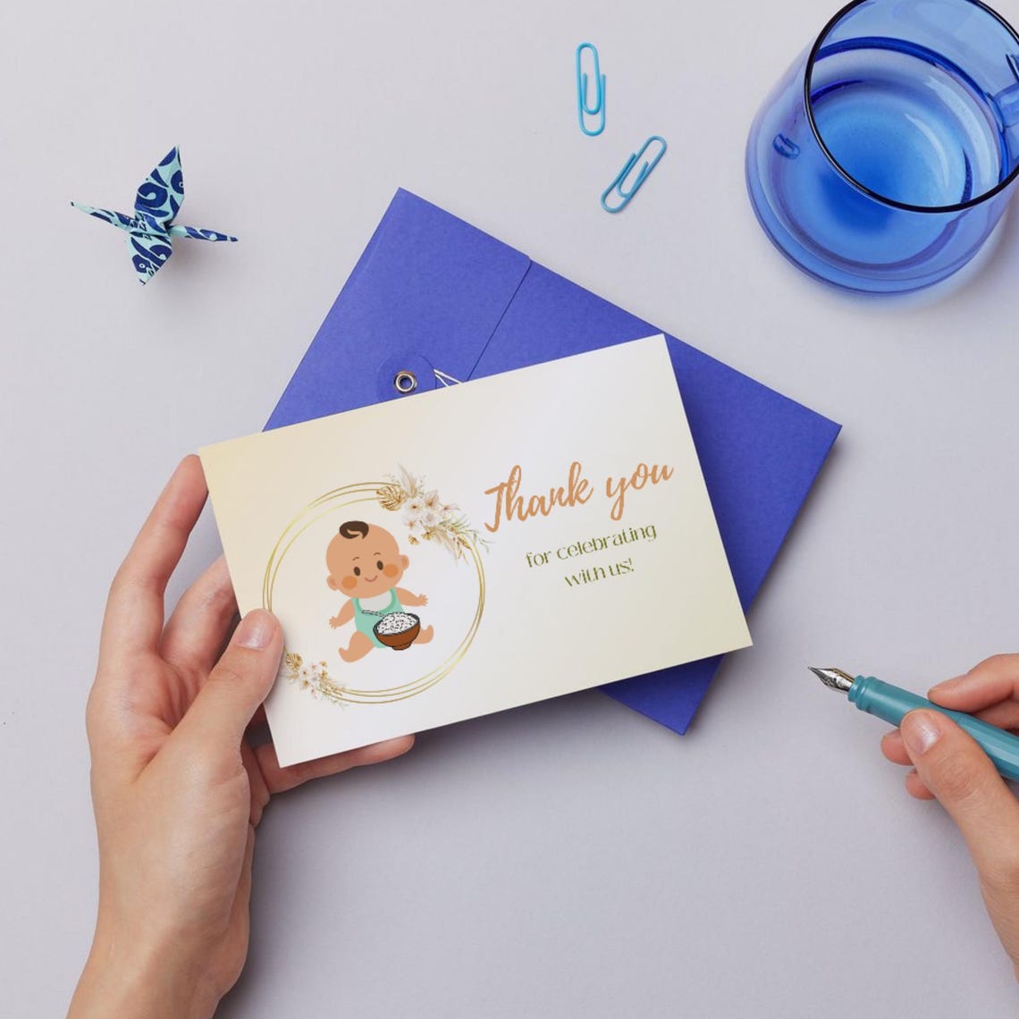 Editable Annaprashan Thank You Card Template, Baby Rice Ceremony Thank ...