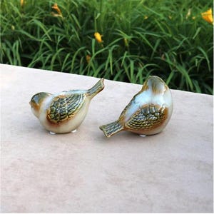 Ceramic Bird Figurine Porcelain Ornament Sculpture for Home and Garden ...