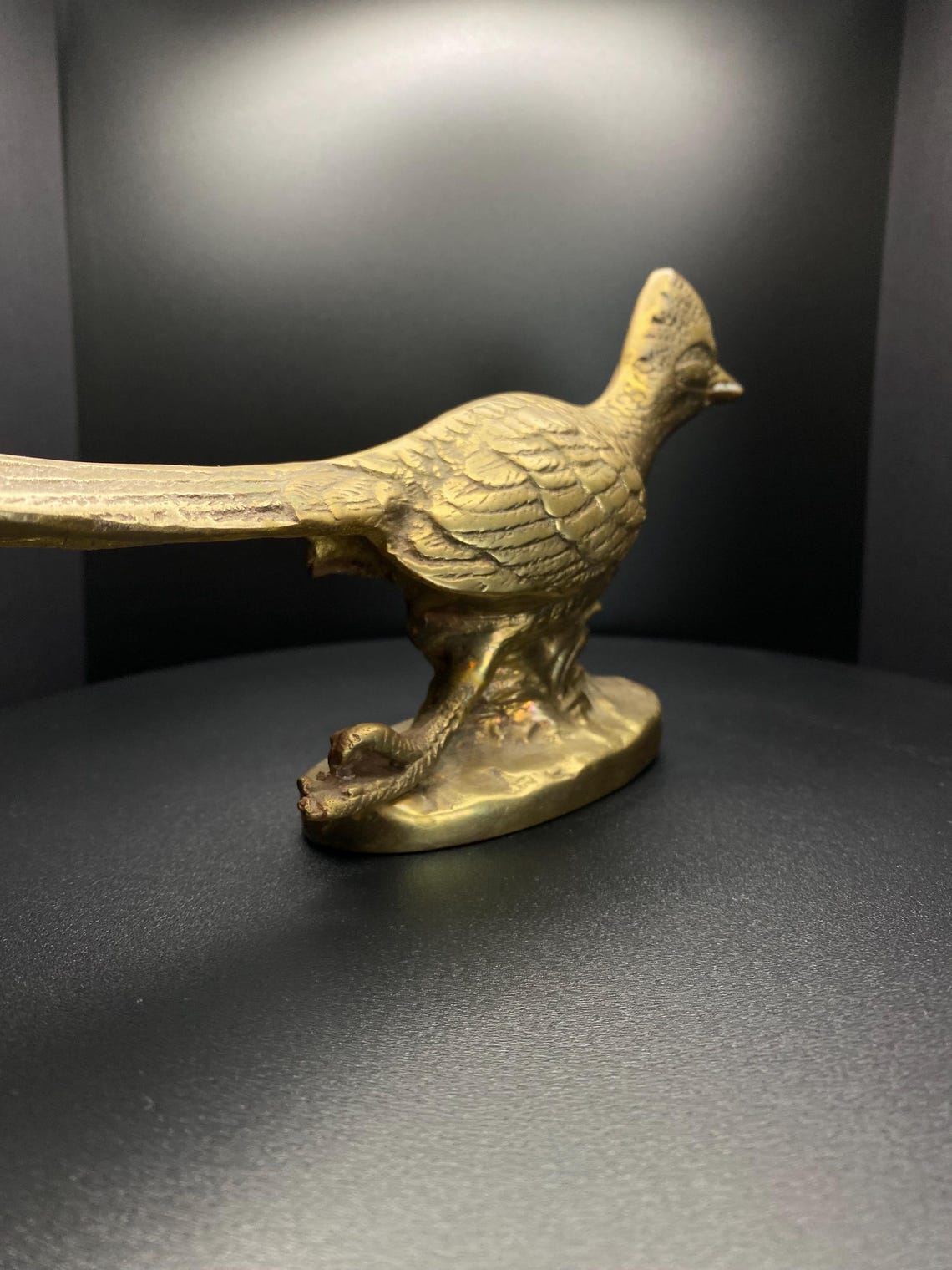Vintage Brass MCM Roadrunner Figurine // Bird // Southwest Accents Desert Decor // Paperweight ...