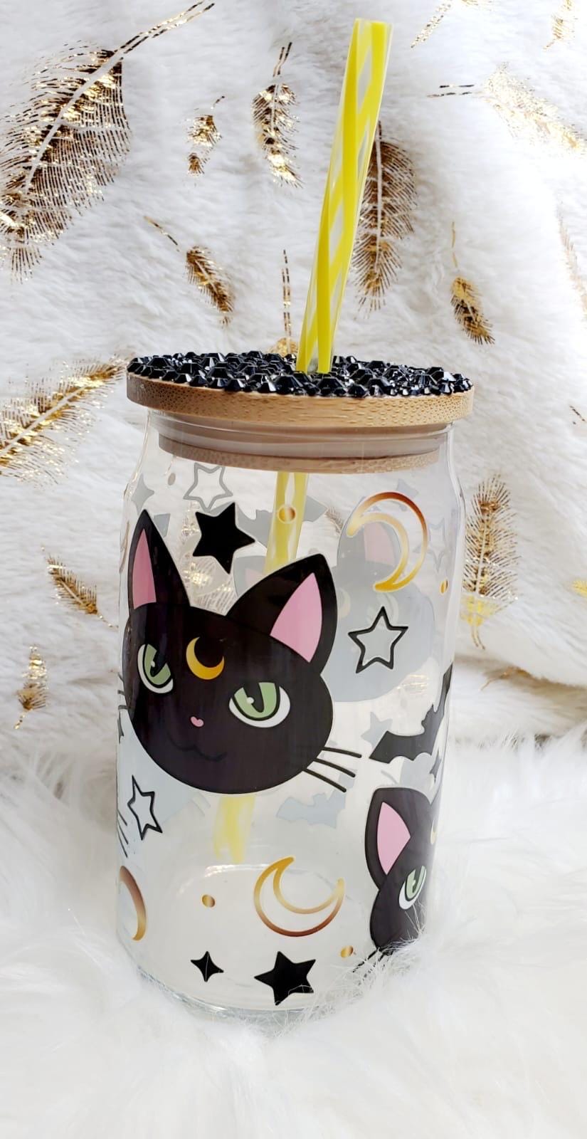 Personalized Luna Glas Iced Coffee Cup, Sailor Moons Cup, Rhinestone ...