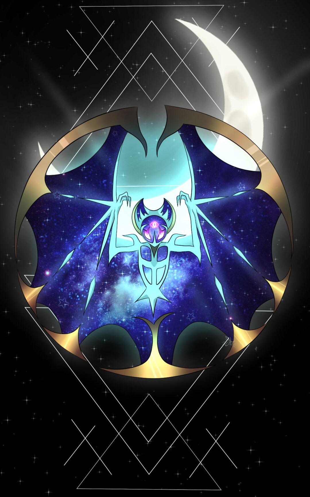 Lunala Digital Drawing Print - Etsy