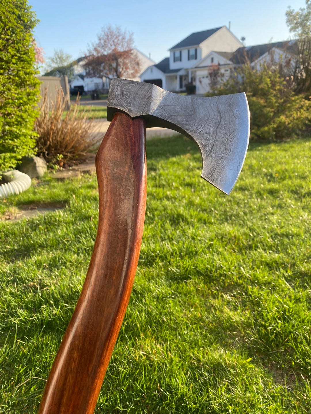 Hand Forged Viking Axe | Custom Norse Battle Axe With Engraved Blade ...