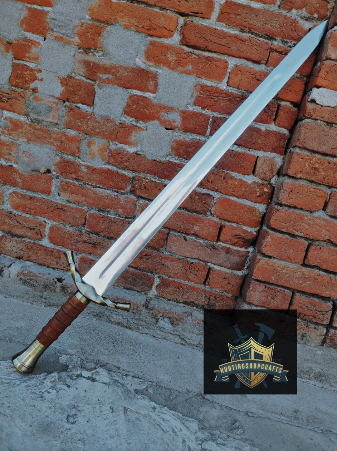 Real Medieval Viking D2steel Handmade Sword With Leather, Vikings Sword ...