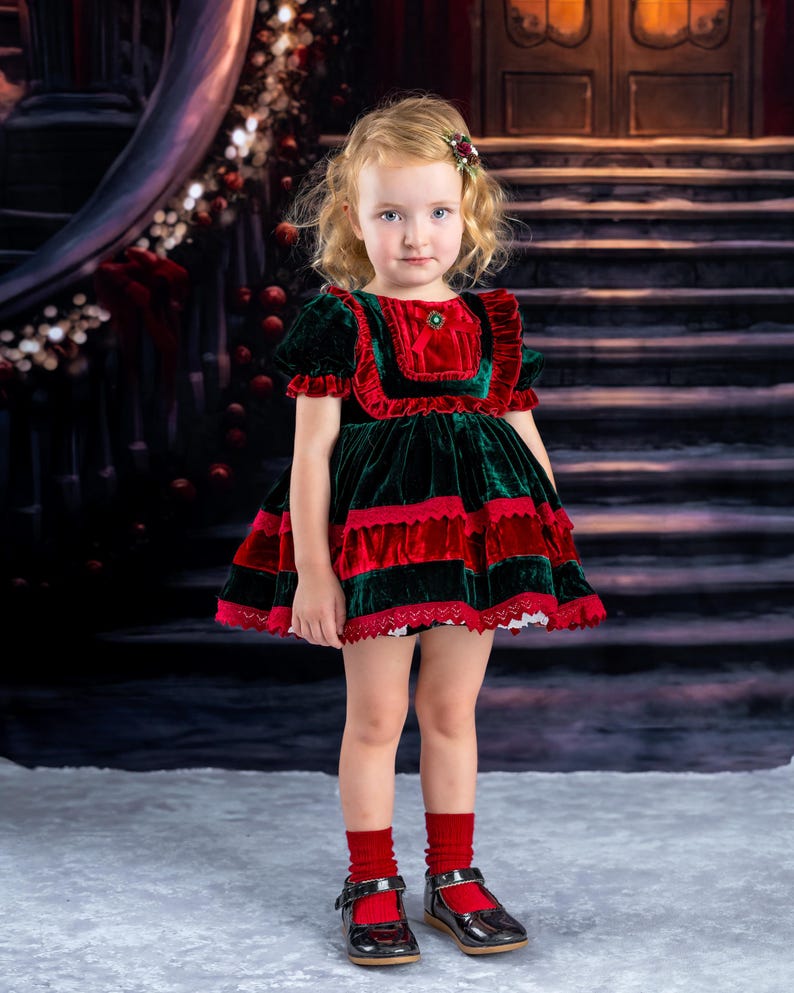 Green DRESS Red Dress | Holiday Dress for Girls | Christmas Party ...