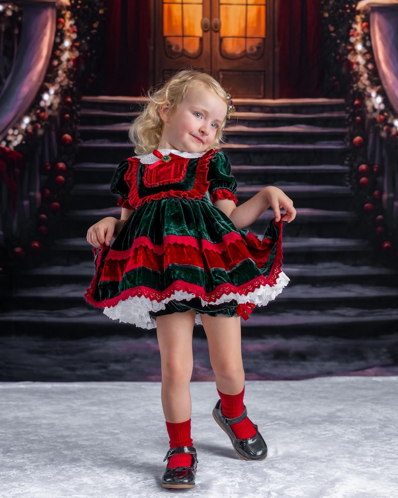 Green DRESS Red Dress | Holiday Dress for Girls | Christmas Party ...
