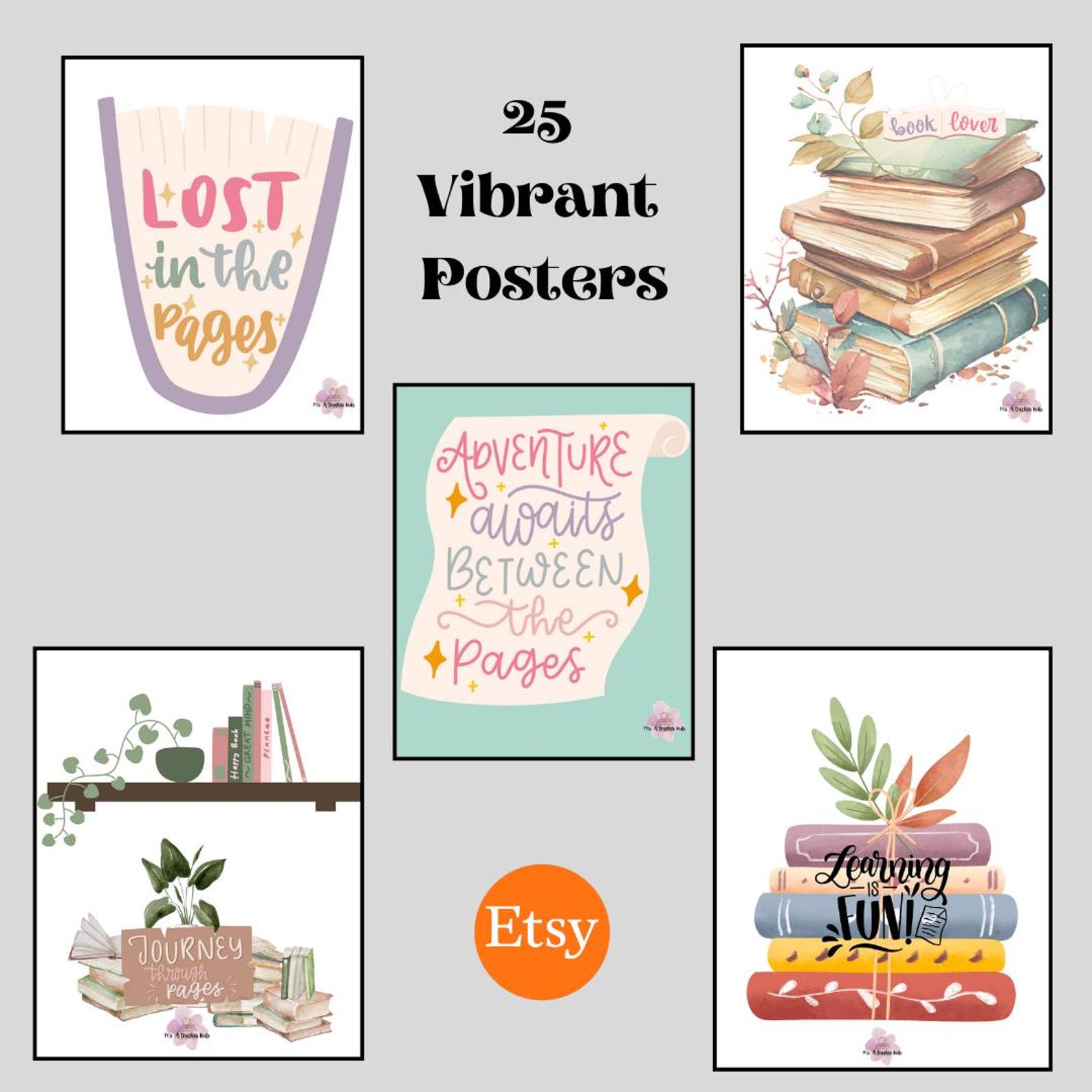 25 Vibrant Reading Posters for Classroom, Office, Room and Library - Etsy