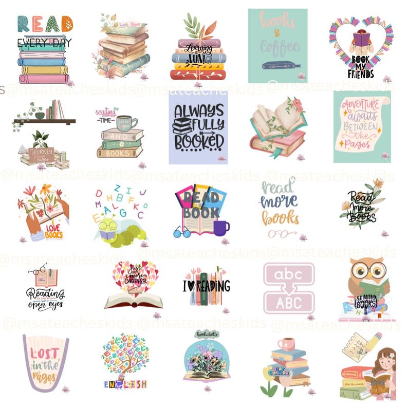25 Vibrant Reading Posters for Classroom, Office, Room and Library - Etsy