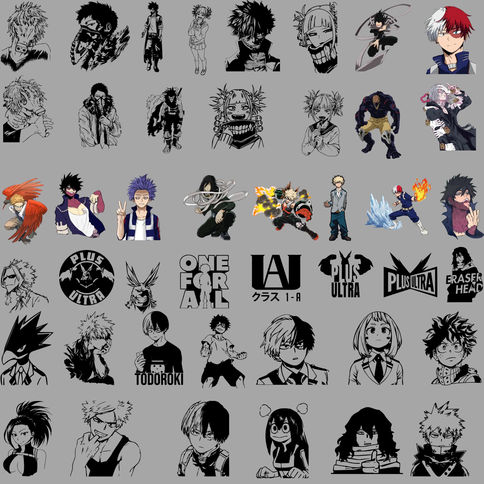 My Hero Academia SVG Bundle, Anime Svg, 45 Png, 250 Files, Anime Hero ...