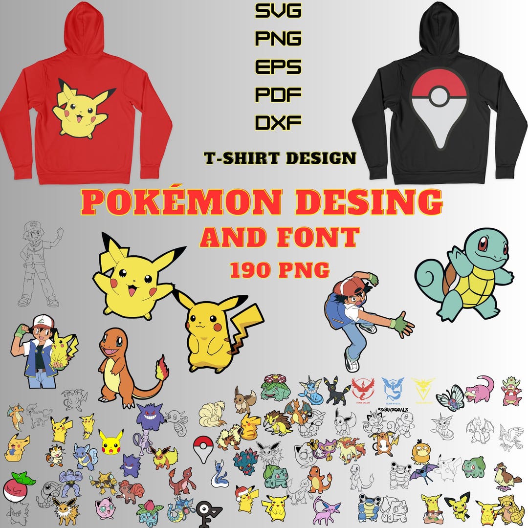 Pokemon Svg, Poce Ball Svg, Digital Files, Poke Svg, Pika Svg, T-shirt ...
