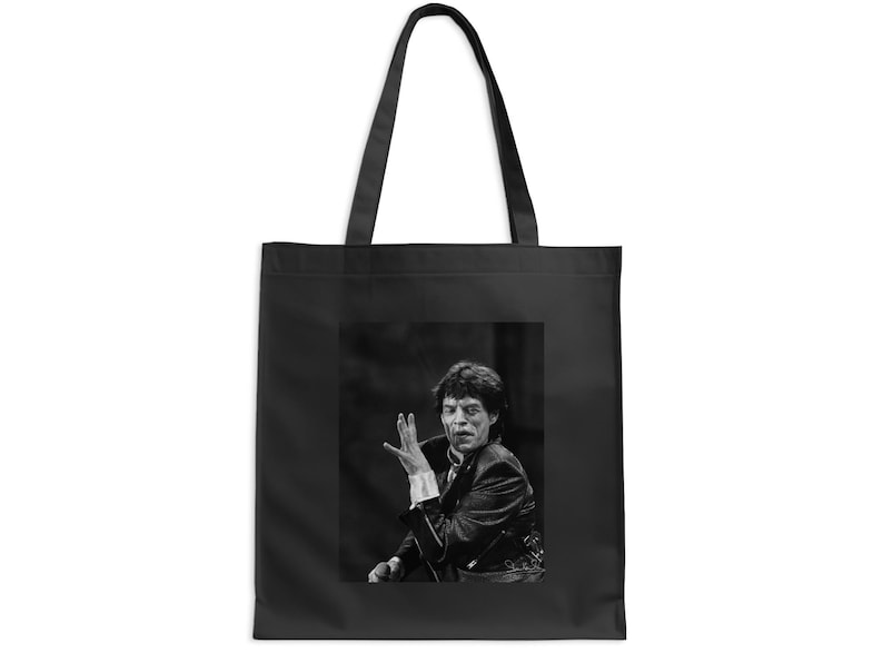 Mick Jagger Music Legend Tote Bag, Iconic Rock Star Art Print, Durable ...