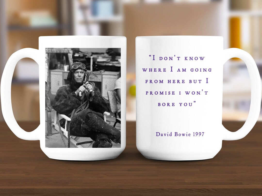 Retro Iconic David Bowie Mug, Vintage Art Graphic Mug, Classic Star Mug ...