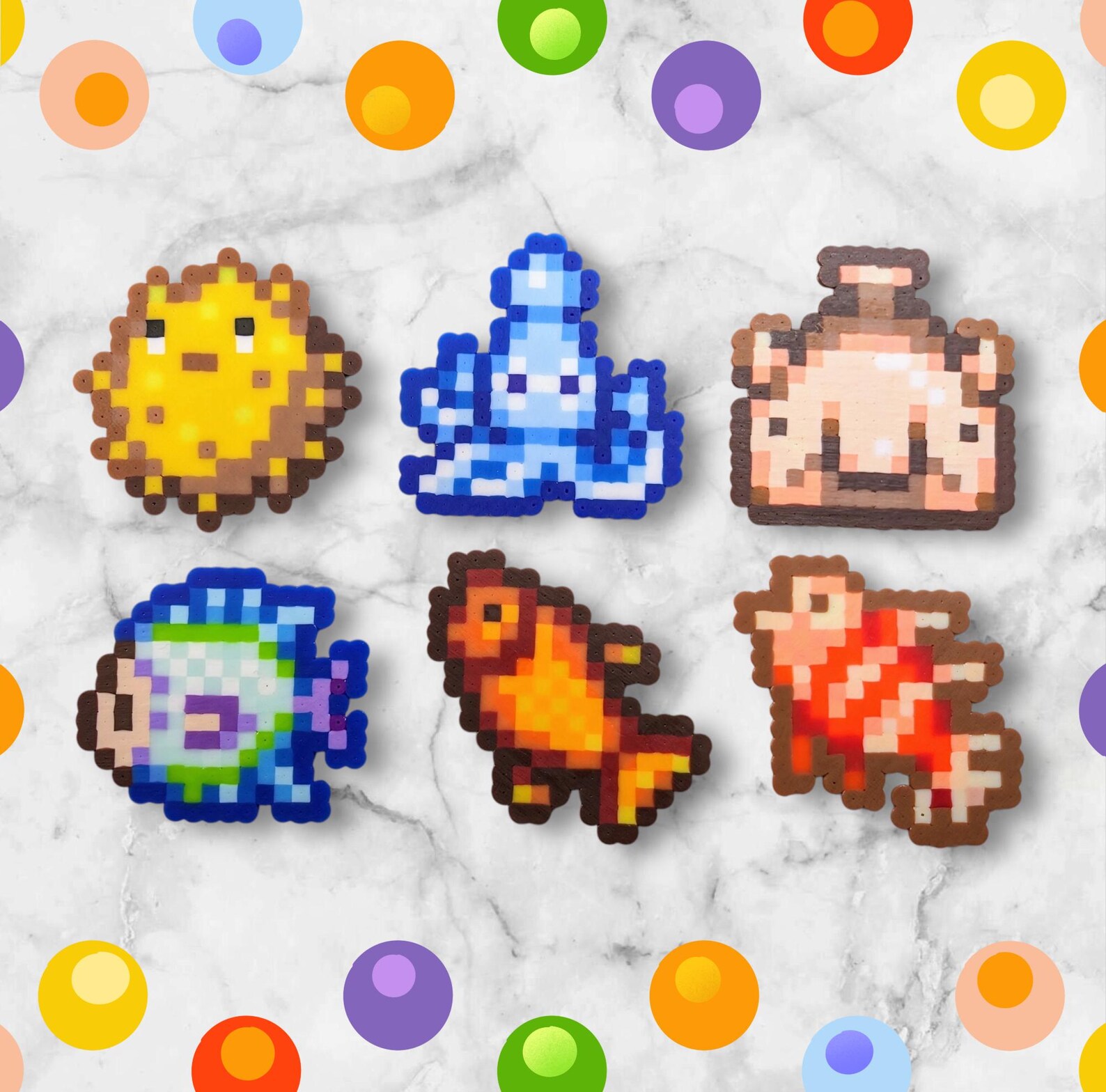 Stardew Valley Fish Fridge Magnet | 5mm Perler Bead Art | Ocean Theme ...