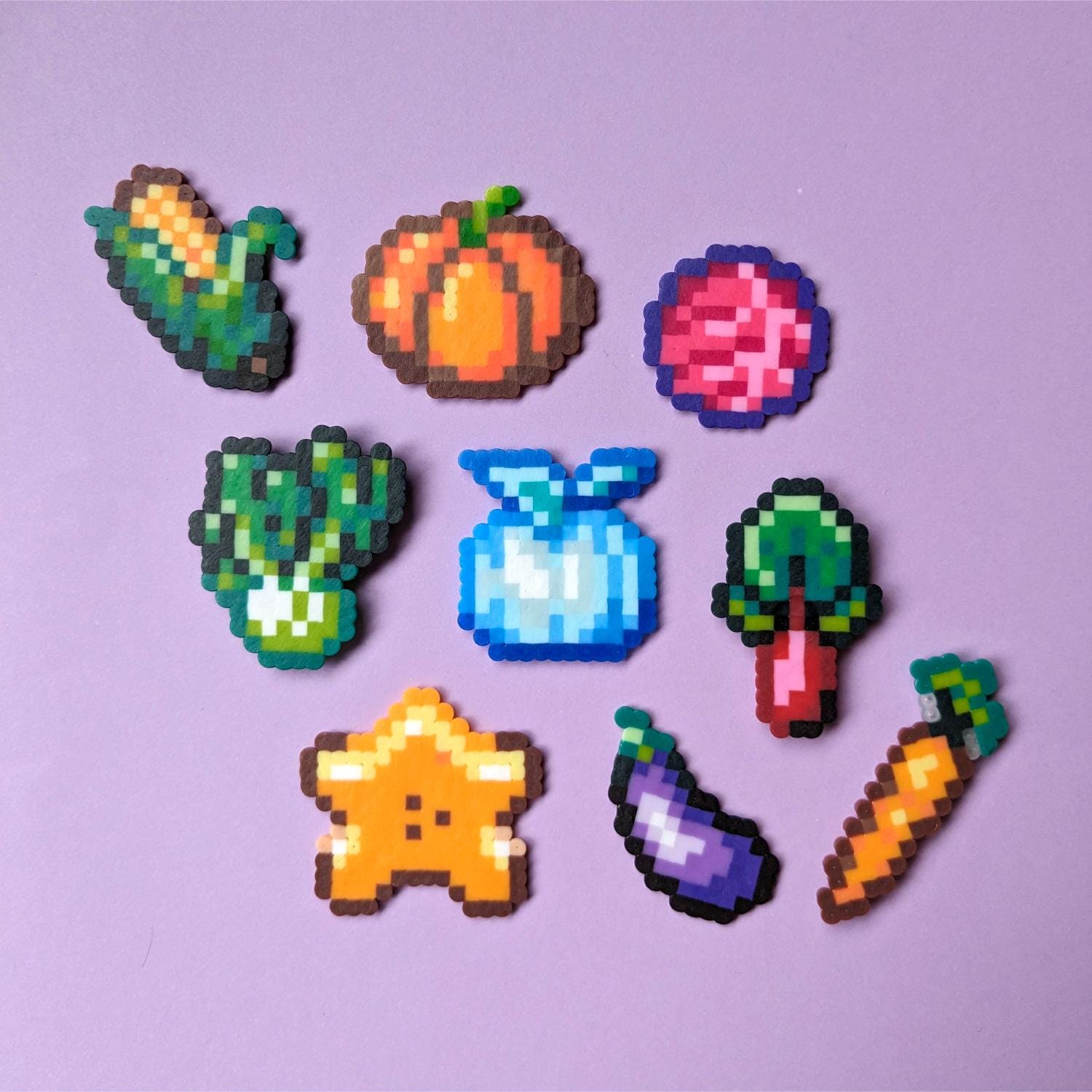 Stardew Valley Crop Fridge Magnet Pixel Perler Bead Art Vegetable Theme ...