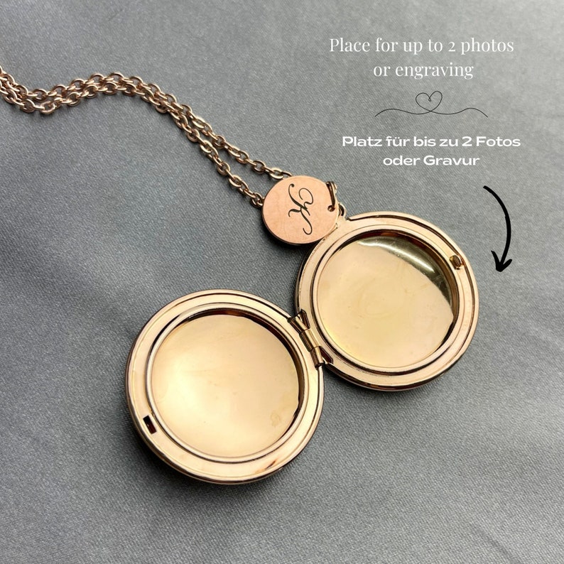 Custom Engraving Locket Necklace Birth Flower Ad on Charm - Etsy