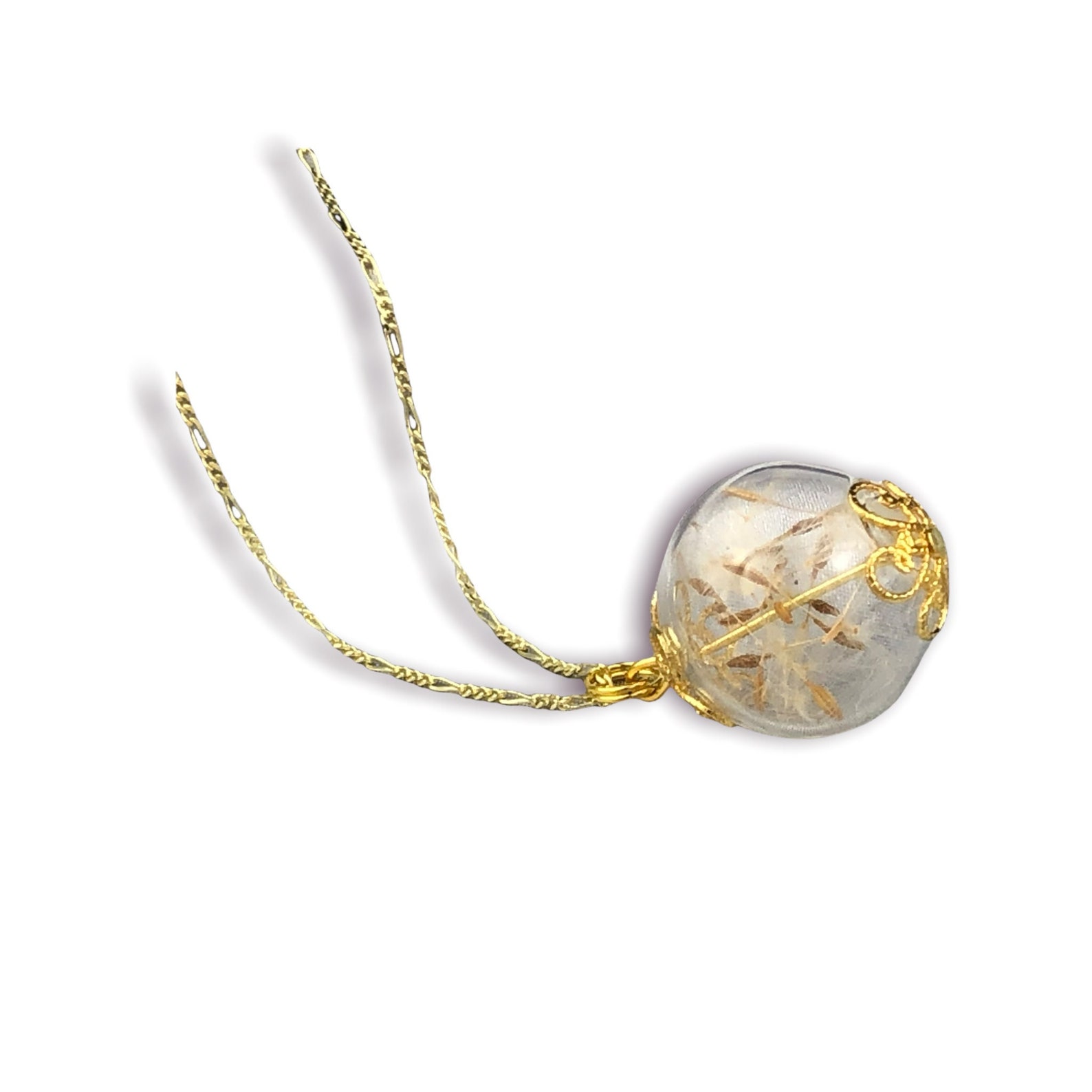 Dandelion Necklace Gold - 925 Sterling - Nature Inspired Jewelry ...