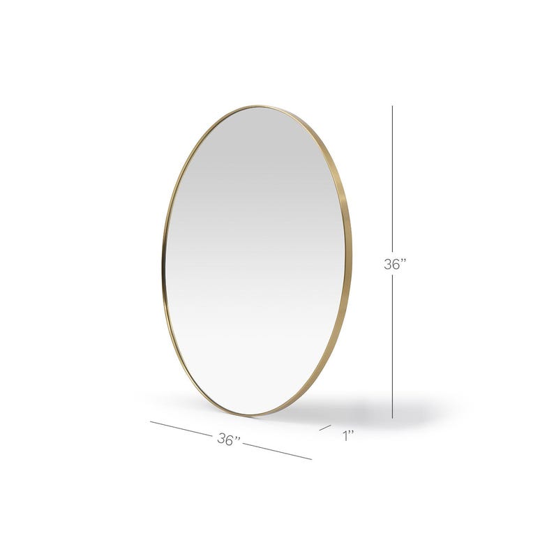 Gilded Round Wall Mirror: Elegant Entryway & Living Room Decor - Etsy