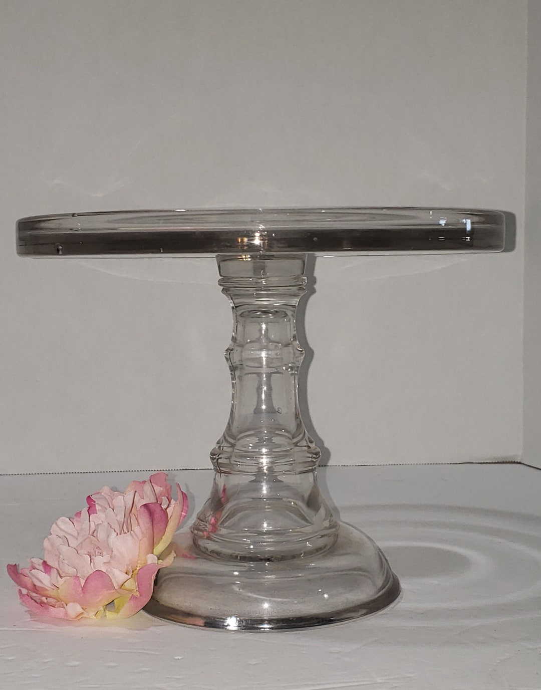 Antique Glass Cake Pastry Stand EAPG Clear 8.75 Diameter - Etsy