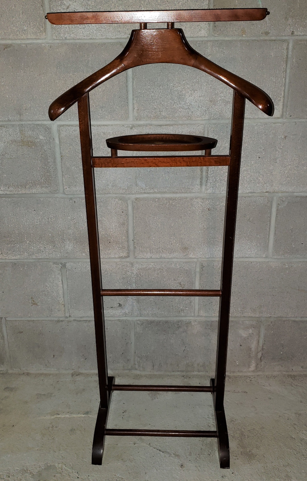Mid Century Men's Wooden Suit Clothes Valet SPQR Italy Wardrobe Stand ...