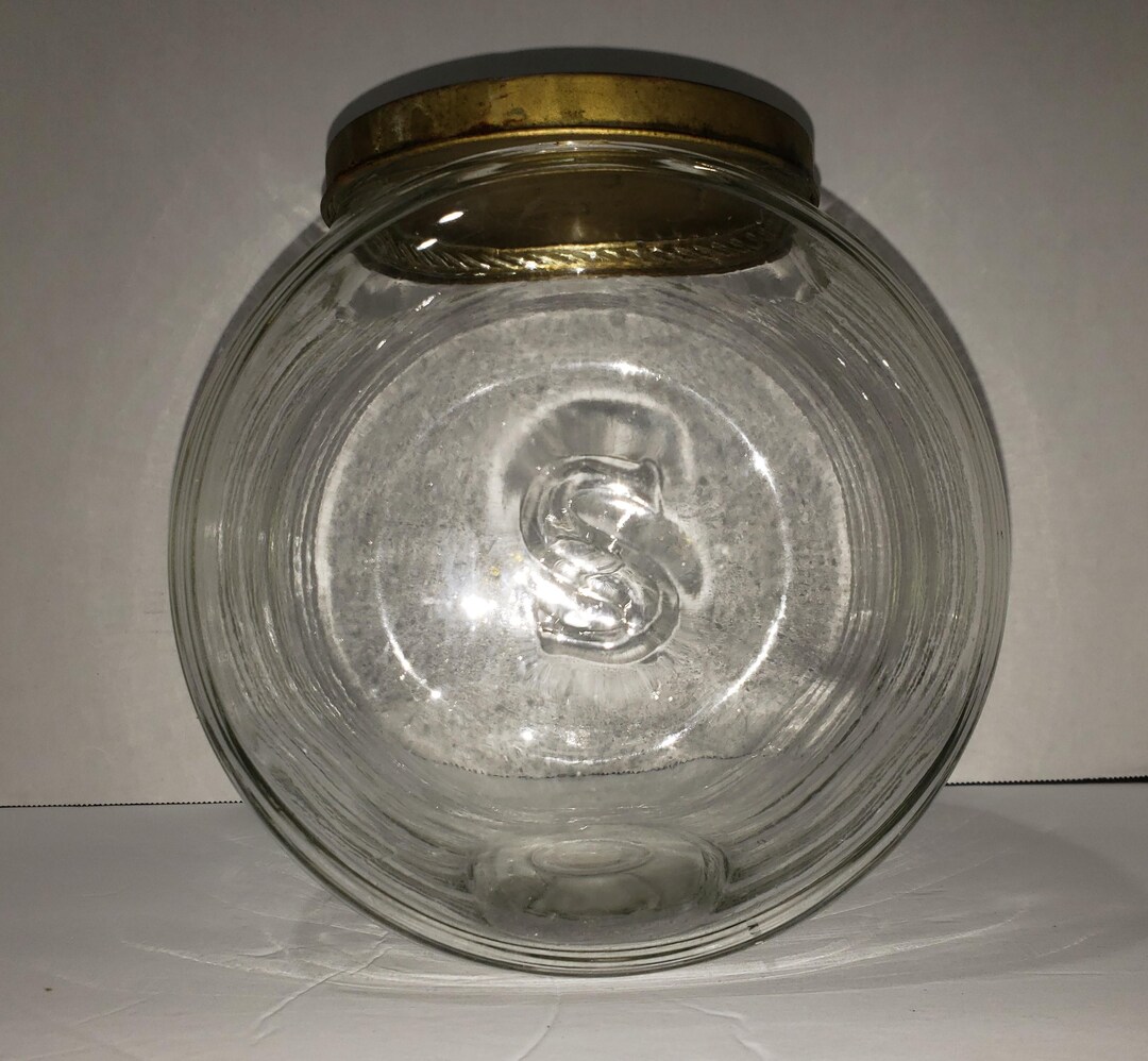Antique Glass Hoosier Jar S Sellers Canister With Original Lid - Etsy