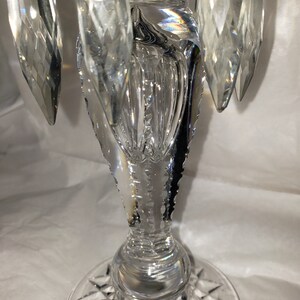 Cut Crystal Glass Candle Holders Blue Bobeches and Prisms - Etsy