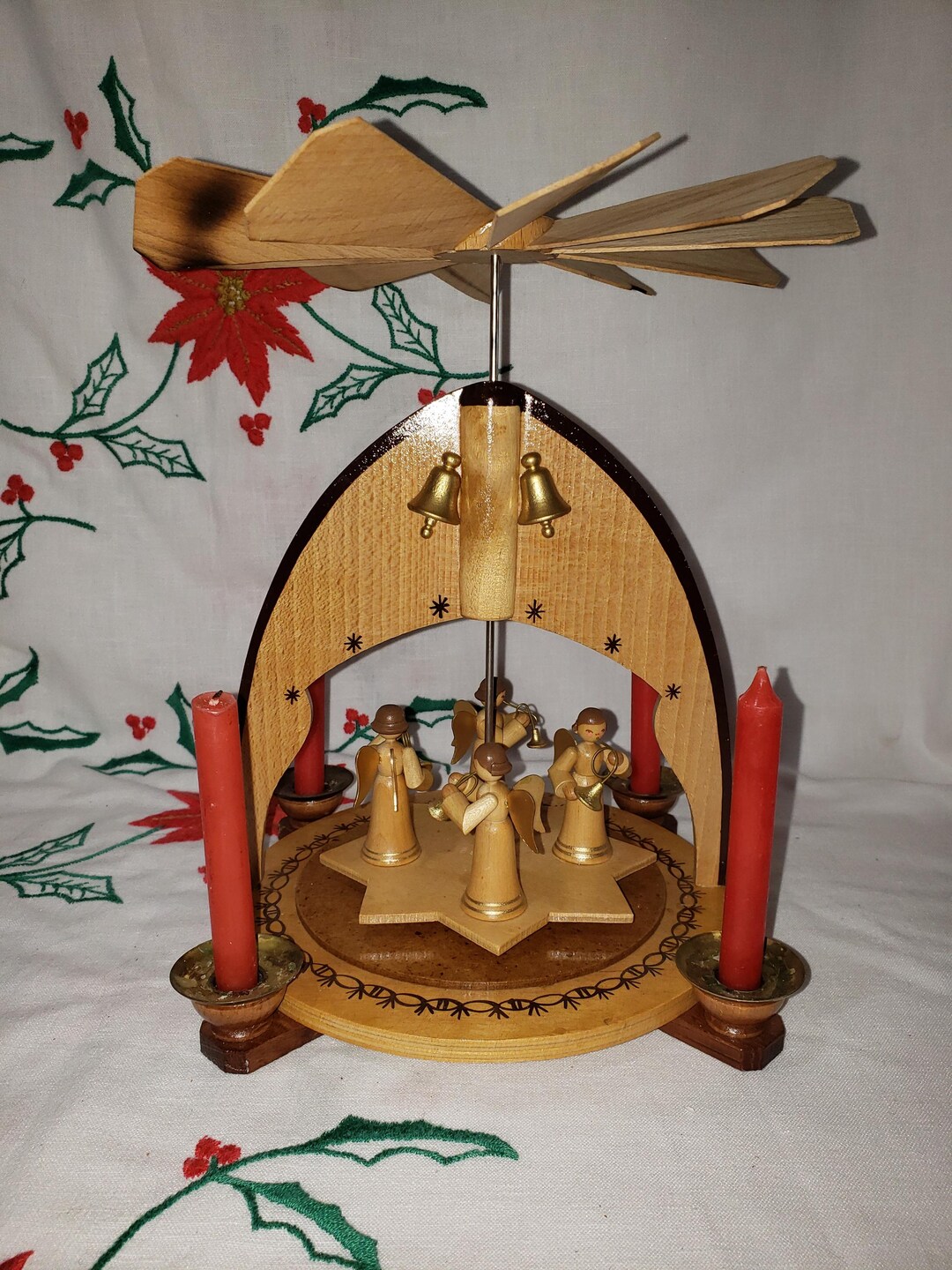 Vintage Wooden Angel Carousel Windmill German Germany - Etsy