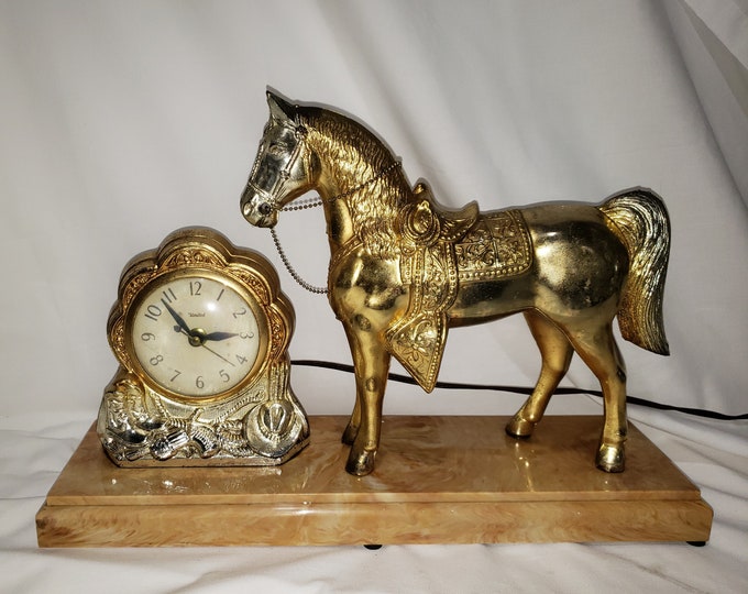 Vintage United Horse Mantel Clock Model 310 Works Great - Etsy