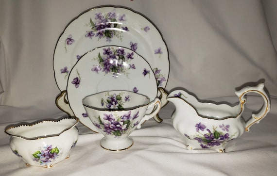 Rossetti Spring Violets Trio Cream and Sugar - Etsy