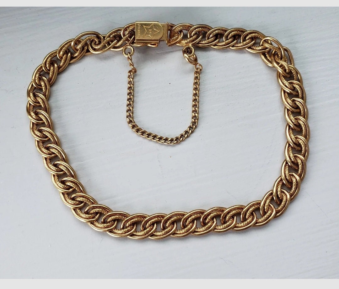 Vintage 12K Gold Filled Ballou Link Bracelet 7 1/2 - Etsy