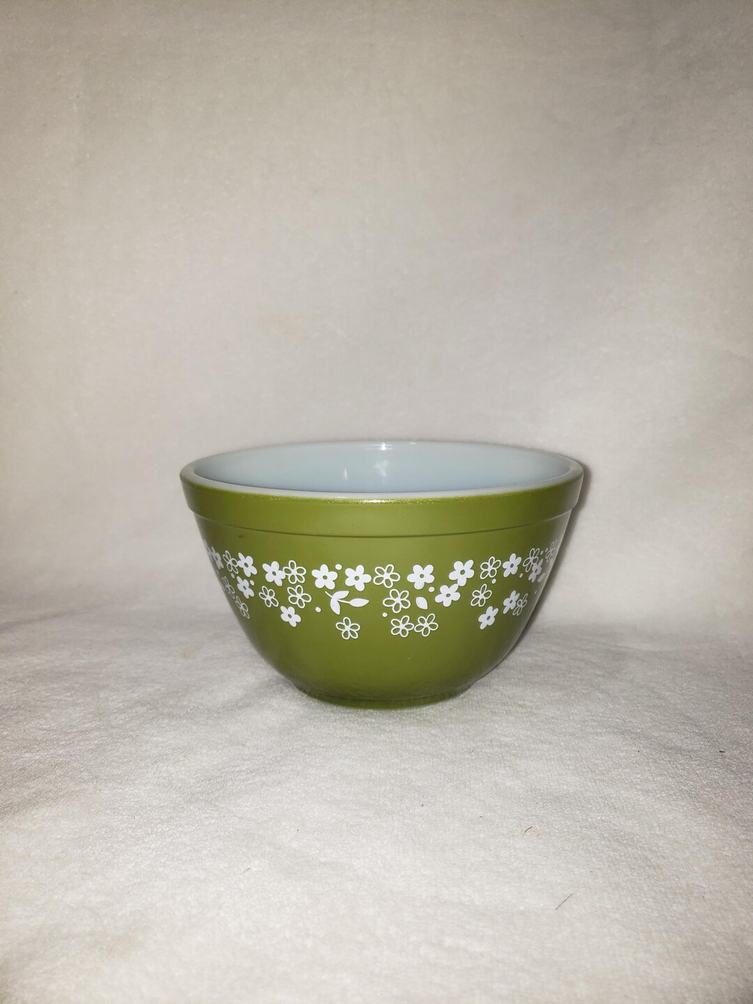 Pyrex Glass Green Crazy Daisy Mixing Bowl 401 1 1/2 Pint - Etsy