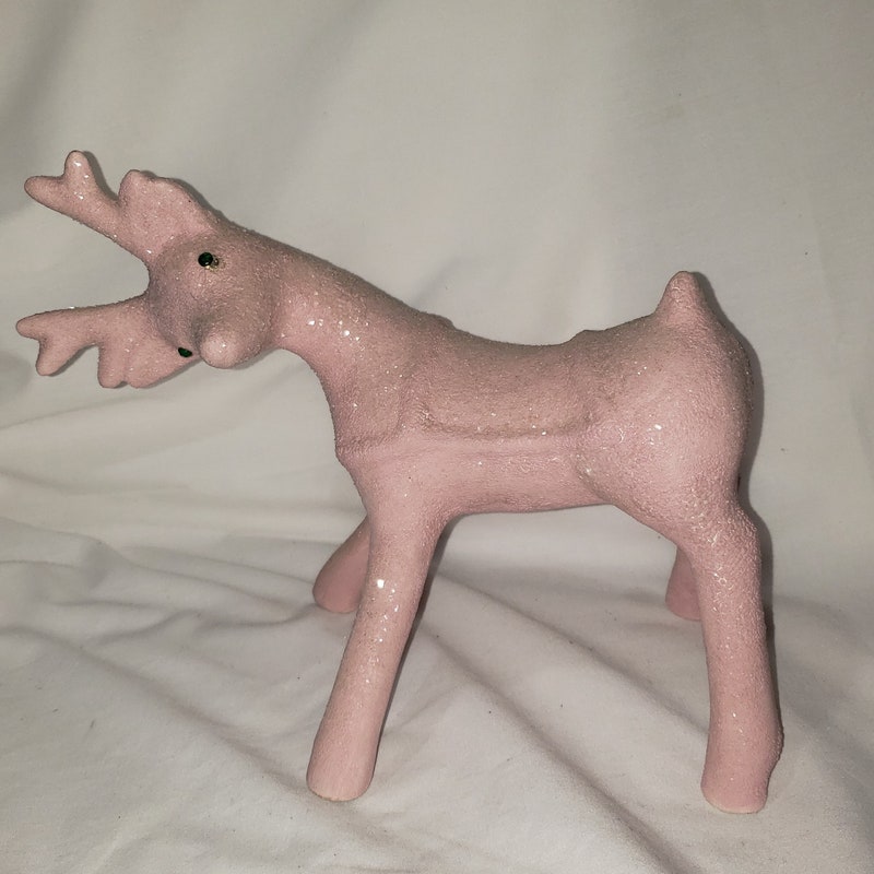 Pink Reindeer Ornament - Etsy