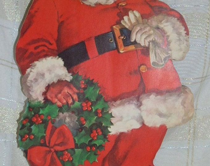 Vintage Christmas Cardboard Stand up Santa Claus - Etsy