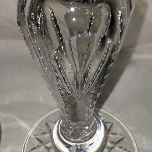 Cut Crystal Glass Candle Holders Blue Bobeches and Prisms - Etsy