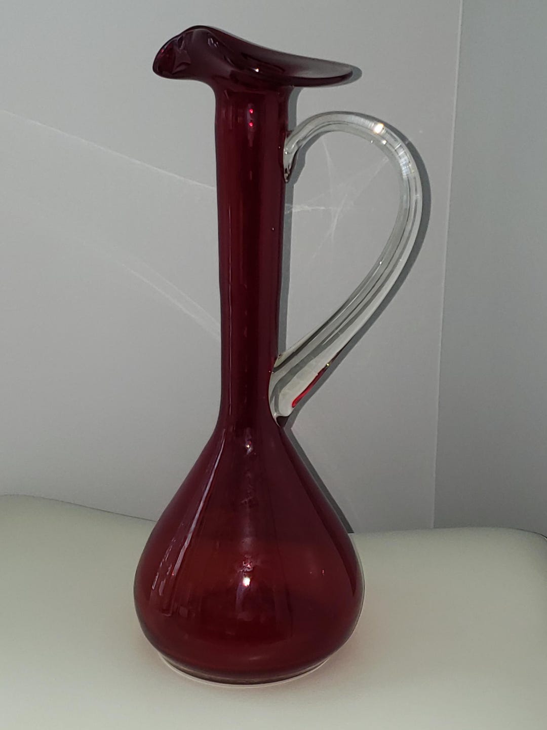 Mid Century Modern MCM Bischoff Red Glass Decanter Pitcher - Etsy