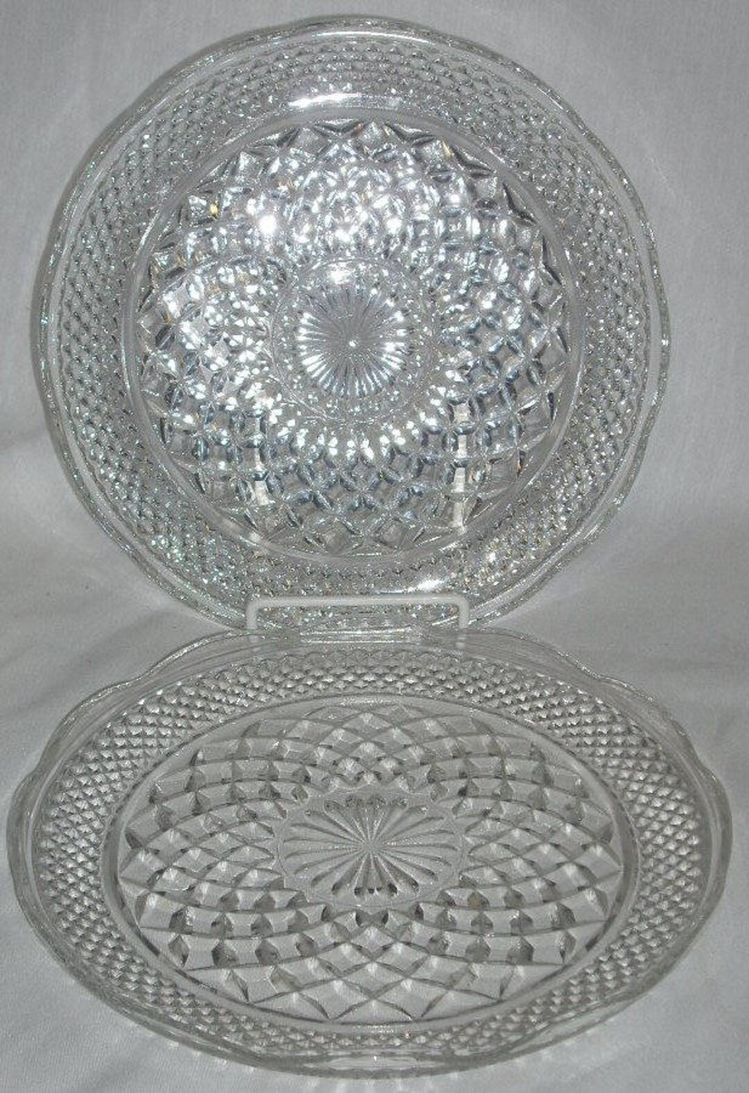 2 Anchor Hocking Wexford Glass Dinner Plates 9 1/2" - Etsy
