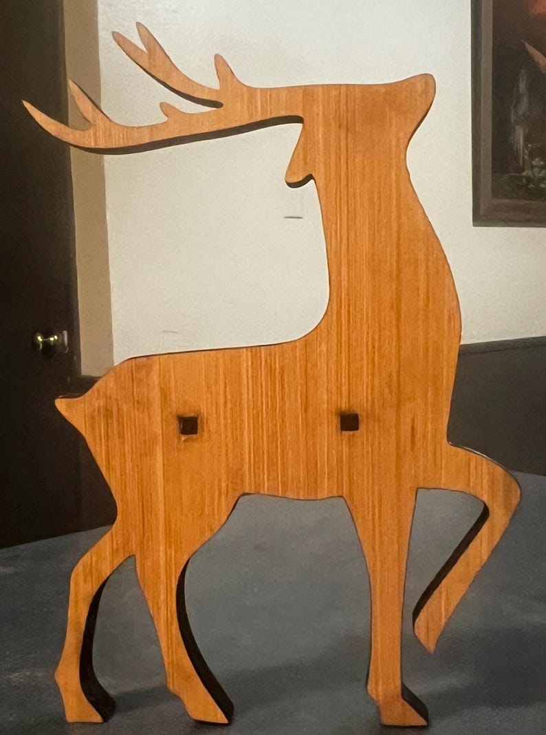 Reindeer Lightburn Cut File - Etsy